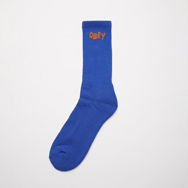 Obey Jumbled Socks royal / orange | Bludshop.com