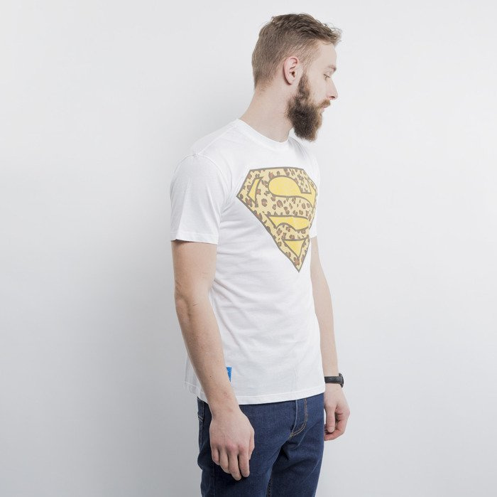 Addict t-shirt Superman Leopard white | Bludshop.com