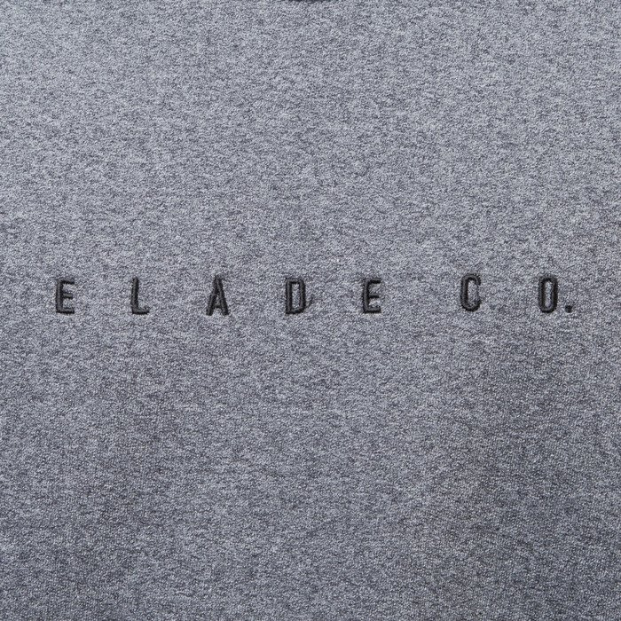 Elade Crewneck Zip Minimal Logo salt and pepper | Bludshop.com