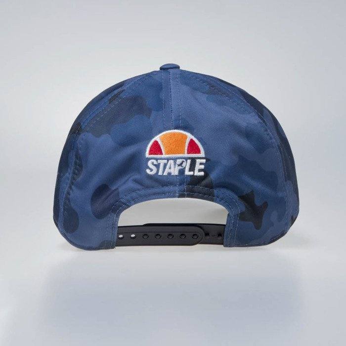 Ellesse x Staple Pigeon Snapback Fulton Cap navy camo | Bludshop.com