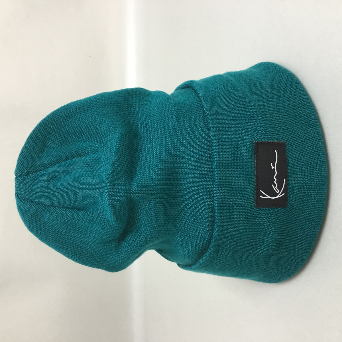 Karl Kani Small Signature Long Beanie sea green | Bludshop.com
