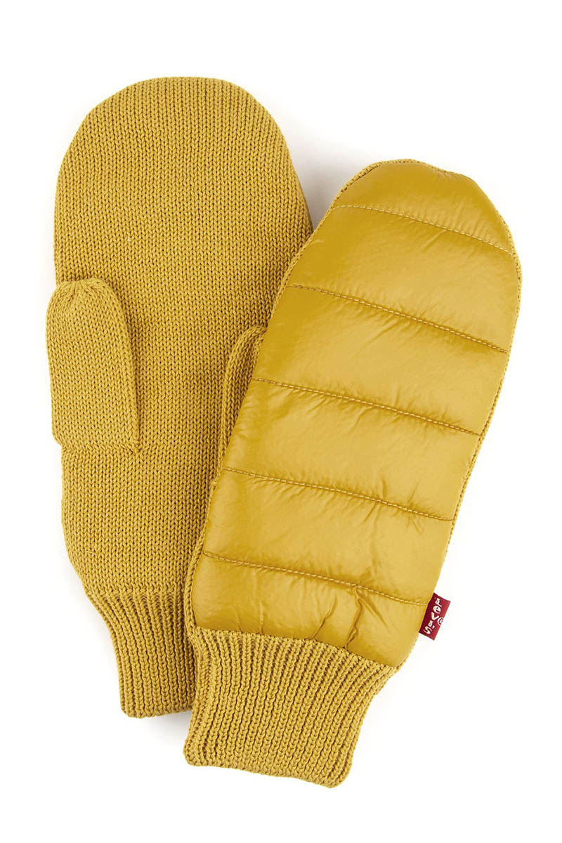 Levi's Puffer Mitten Gloves yellow | Bludshop.com