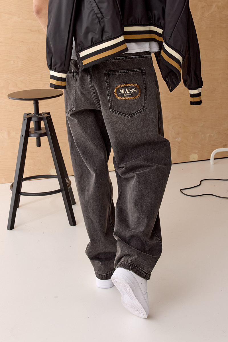 Mass Denim Jeans Round Two Extra Baggy Fit black washed | Bludshop.com