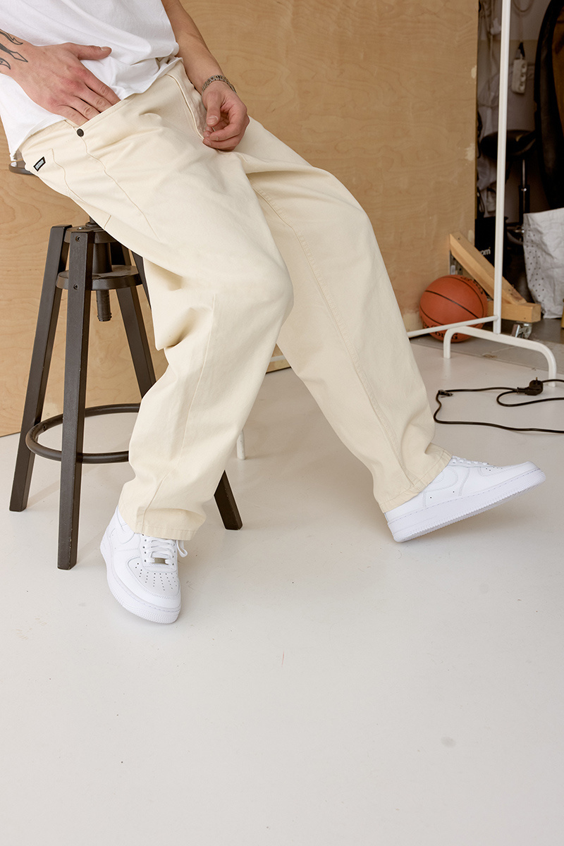 Mass Denim Pants Slang Baggy Fit off white | Bludshop.com