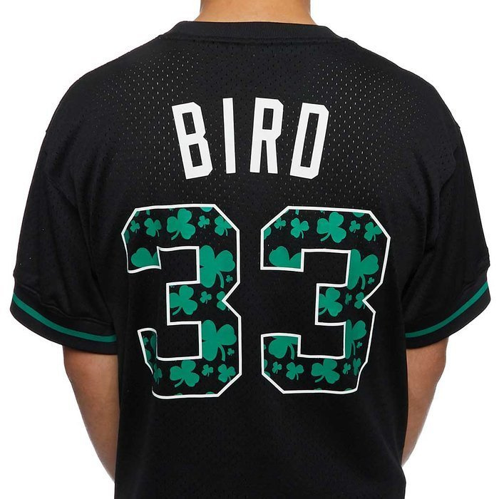 Mitchell & Ness Boston Celtics #33 Larry Bird black Name & Number Mesh ...