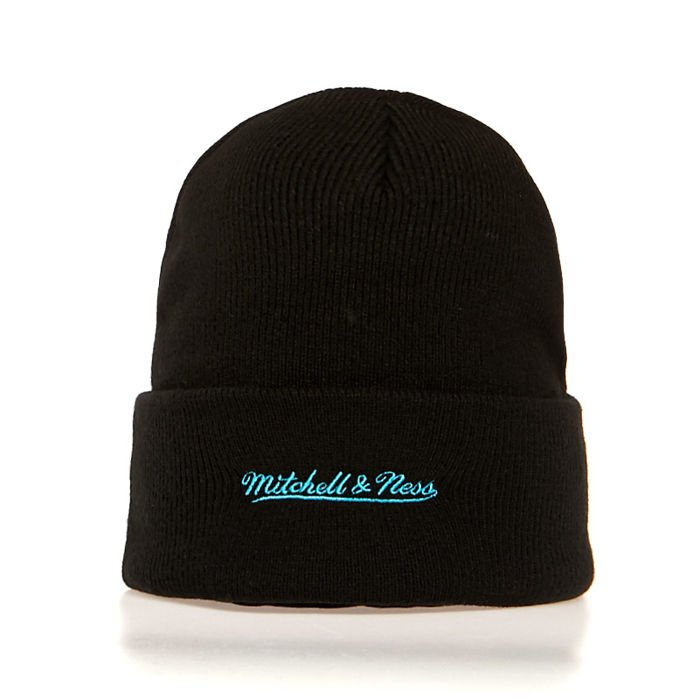 Mitchell & Ness Charlotte Hornets Beanie black Team Logo Cuff Knit ...