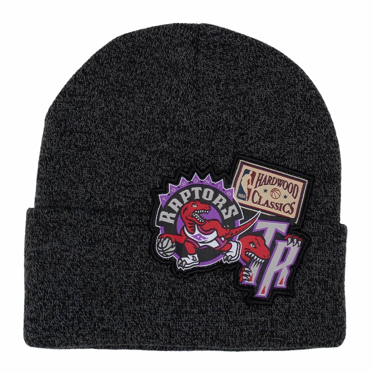 Mitchell & Ness Toronto Raptors XL Logo Patch Knit black | Bludshop.com