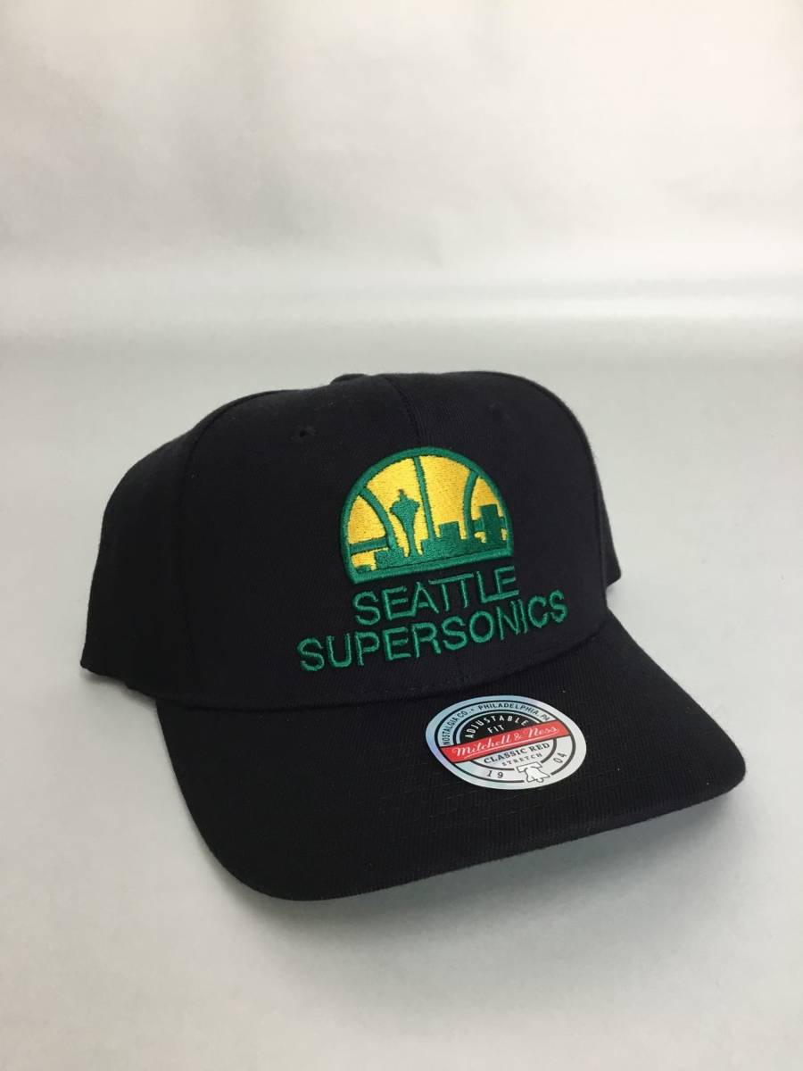Mitchell & Ness snapback Seattle Supersonics Team Logo High Crown 6 ...