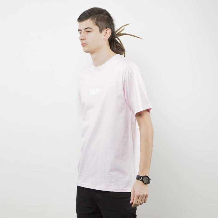 Obey t-shirt Obey Jumbled pink | Bludshop.com