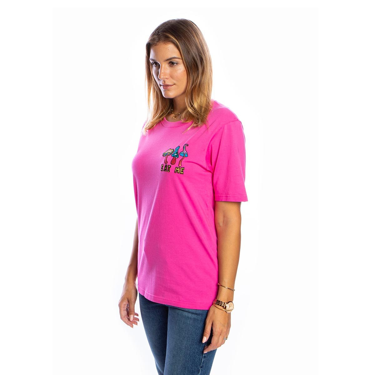 Oddity Eat Me T-shirt neon pink | Bludshop.com