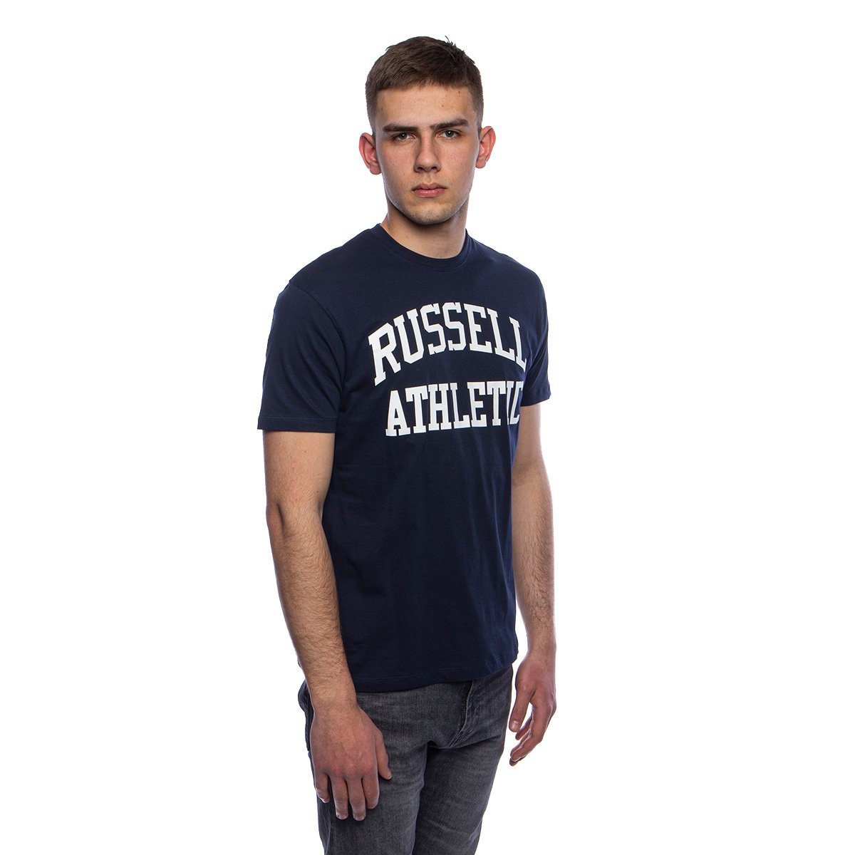 Russell Athletic Crewneck S/S T-shirt navy | Bludshop.com