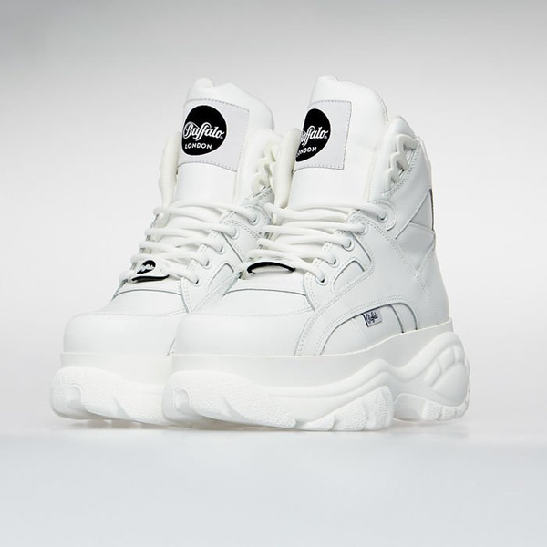 Shoes Buffalo London Soft Leather Blanco white (1340-14) | Bludshop.com