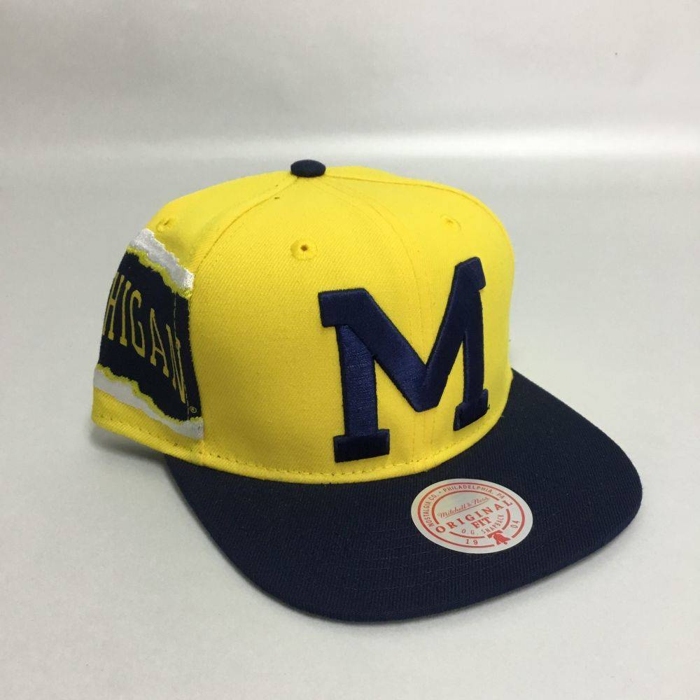 Mitchell & Ness snapback University Of Michigan NCAA Jumbotron Snapback ...