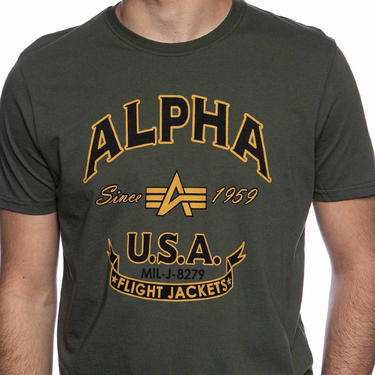Koszulka Alpha Industries Alpha FJ T-shirt dark olive Bludshop.com ...