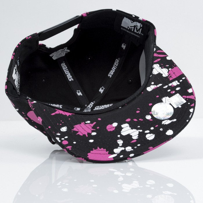 Starter cap snapback MTV Yo ! Raps black / pink (MT-094) | Bludshop.com
