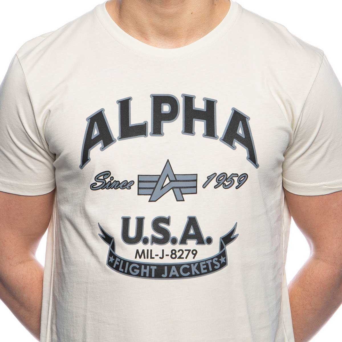 Koszulka Alpha Industries Alpha FJ T-shirt vintage white Bludshop.com ...