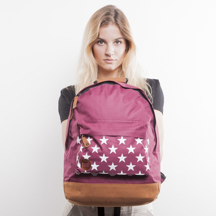 Mi-Pac backpack Stars burgundy | Bludshop.com
