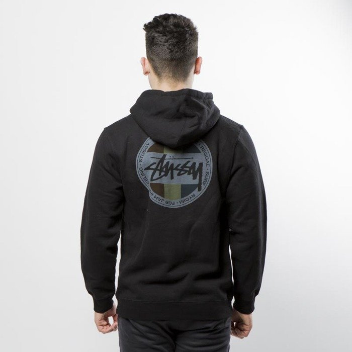 Stussy Sweatshirt Reggae Dot Hood black | Bludshop.com