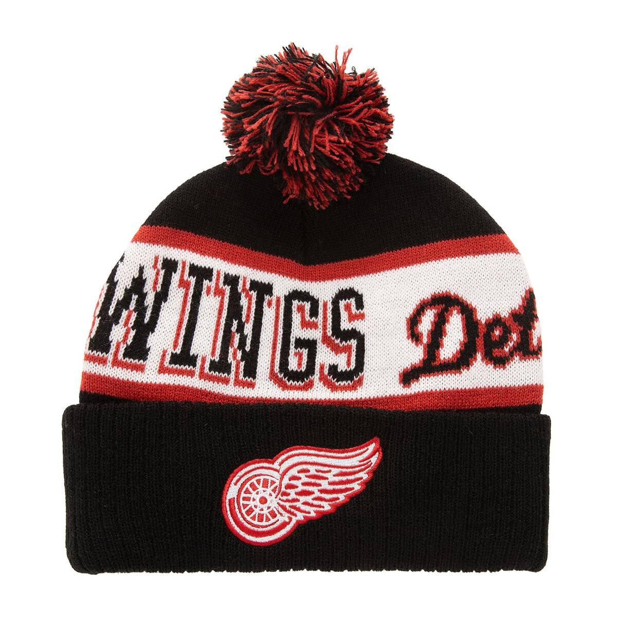 Mitchell & Ness NHL Block Sweep Pom Knit Detroit Red Wings black ...