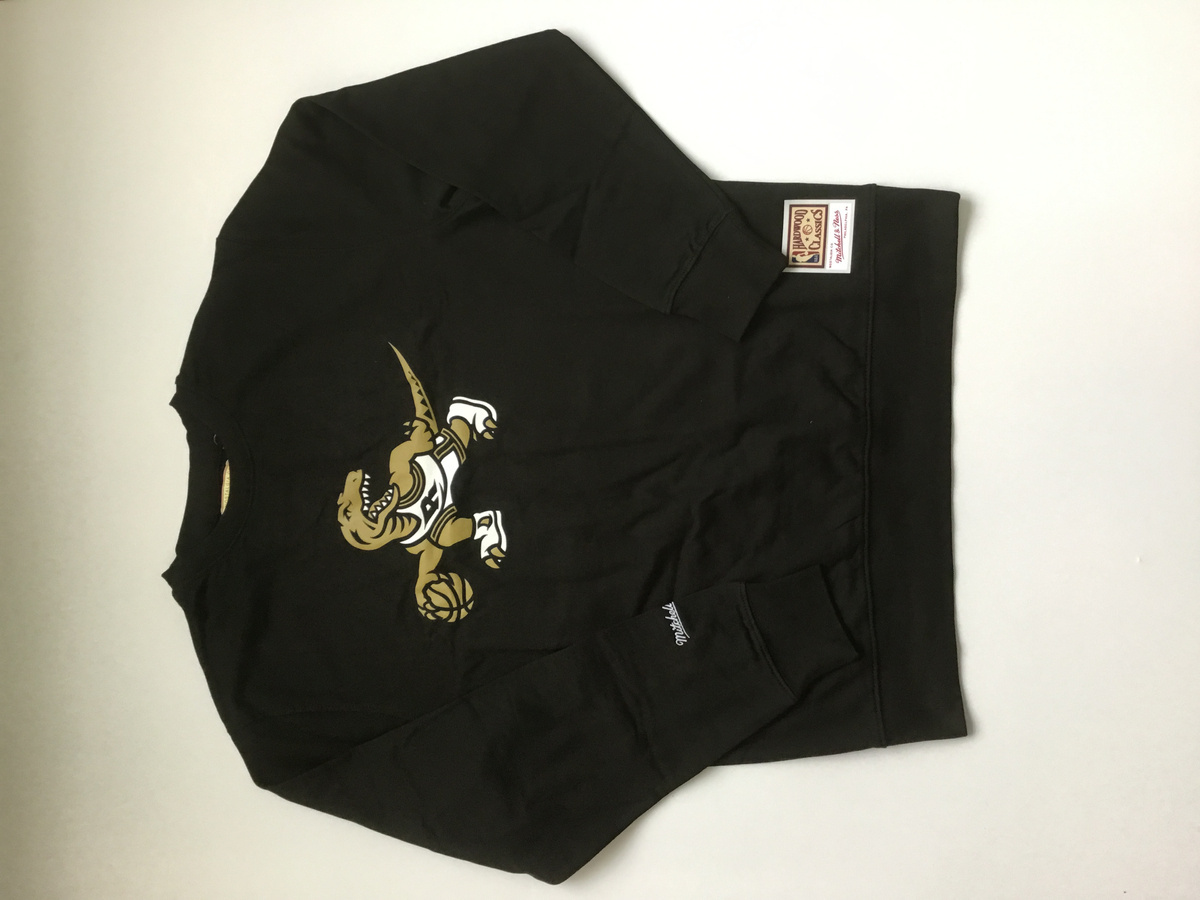 Sweatshirt Mitchell & Ness Toronto Raptors NBA Gold Team Logo Crew ...