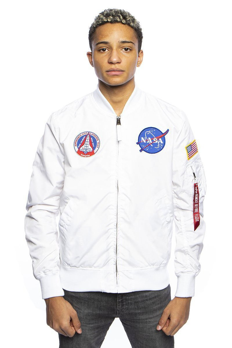 Kurtka Alpha Industries Bomber MA-1 TT Nasa Reversible II biała ...