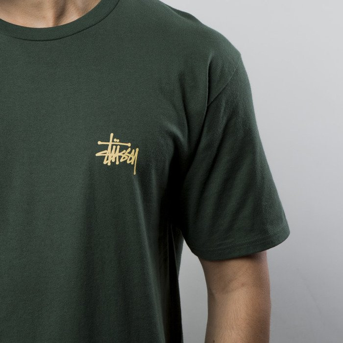 Stussy koszulka Basic Stussy Tee dark forest FW17 Bludshop.com - sklep online